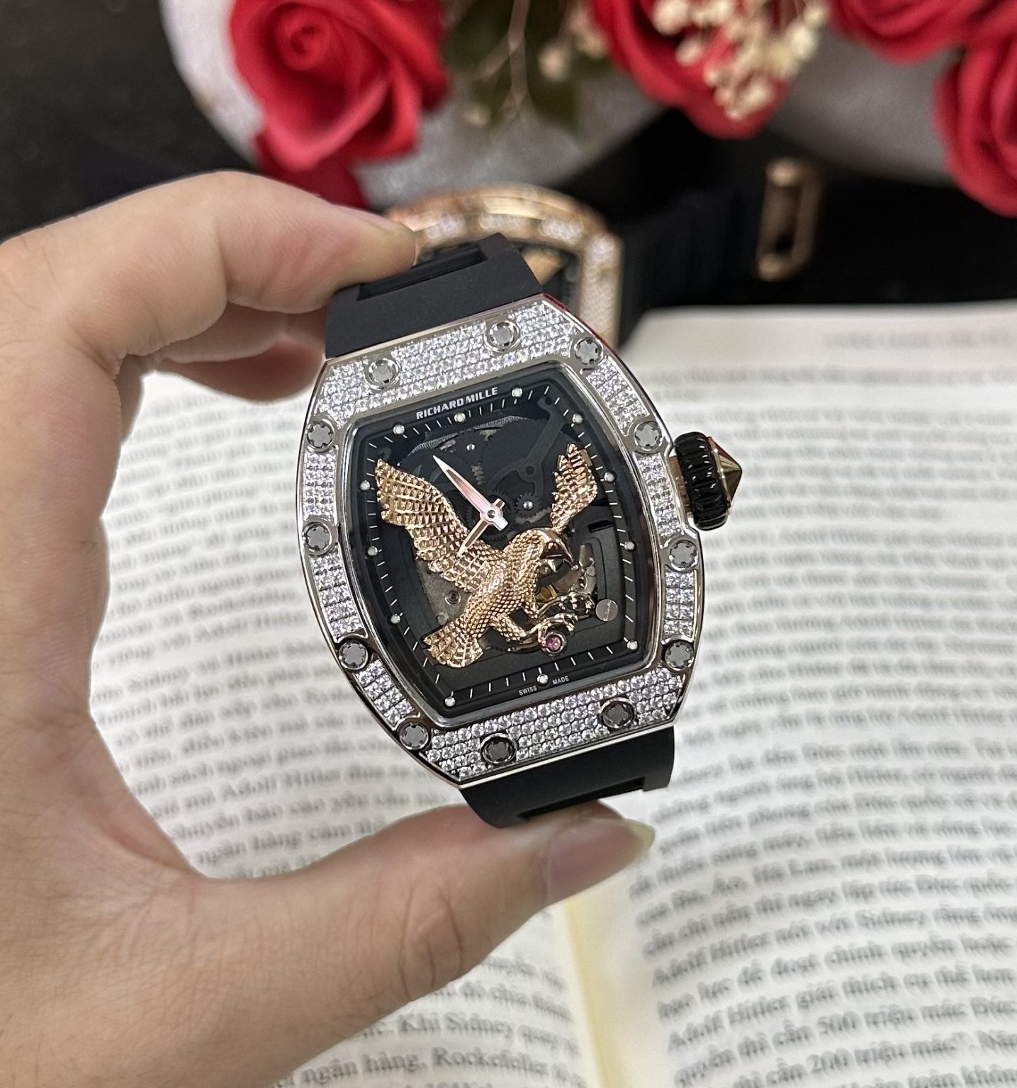 Đồng Hồ Richard Mille RM 5702 Falcon White Gold FullSet Tourbillon ...