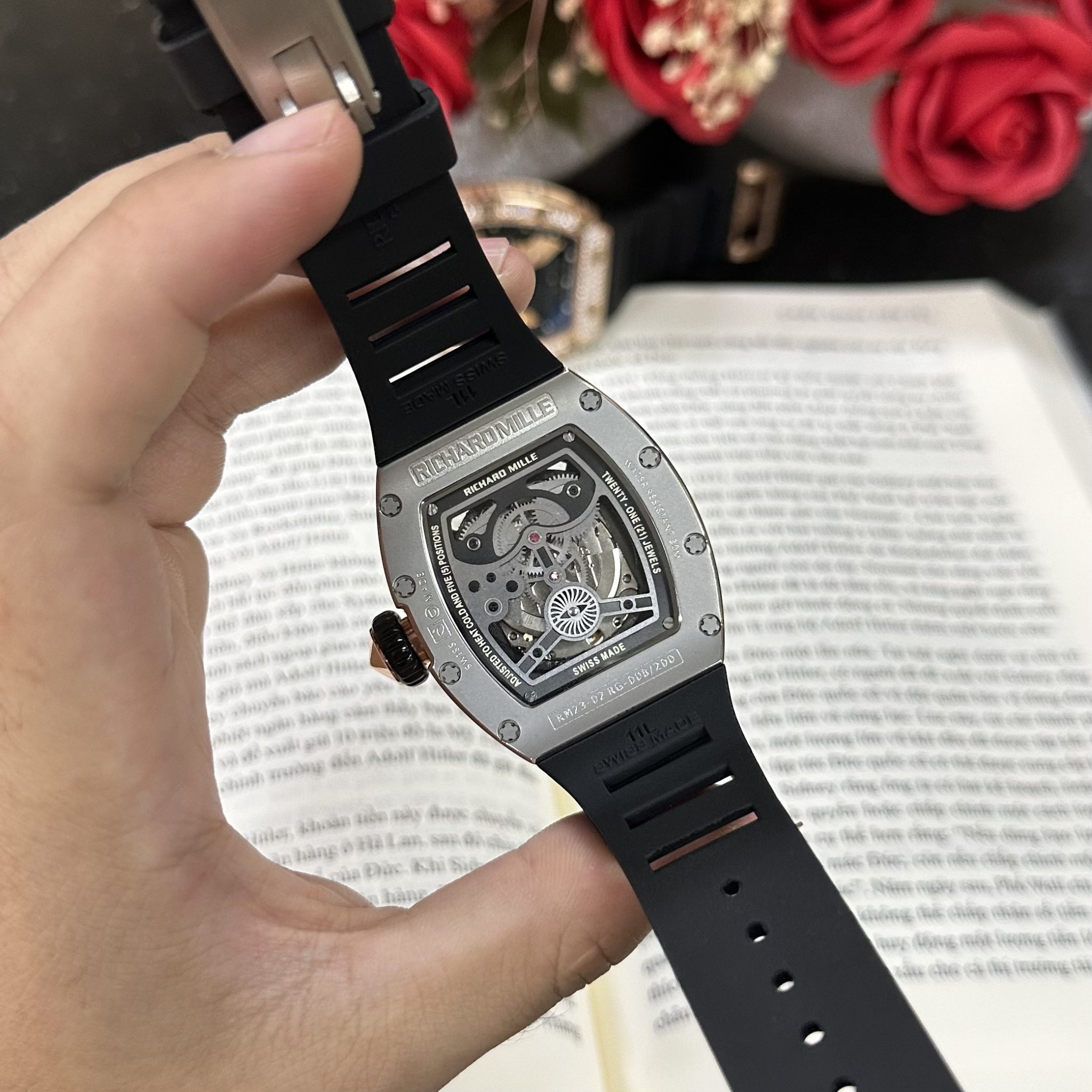 Đồng Hồ Richard Mille RM 5702 Falcon White Gold FullSet Tourbillon ...